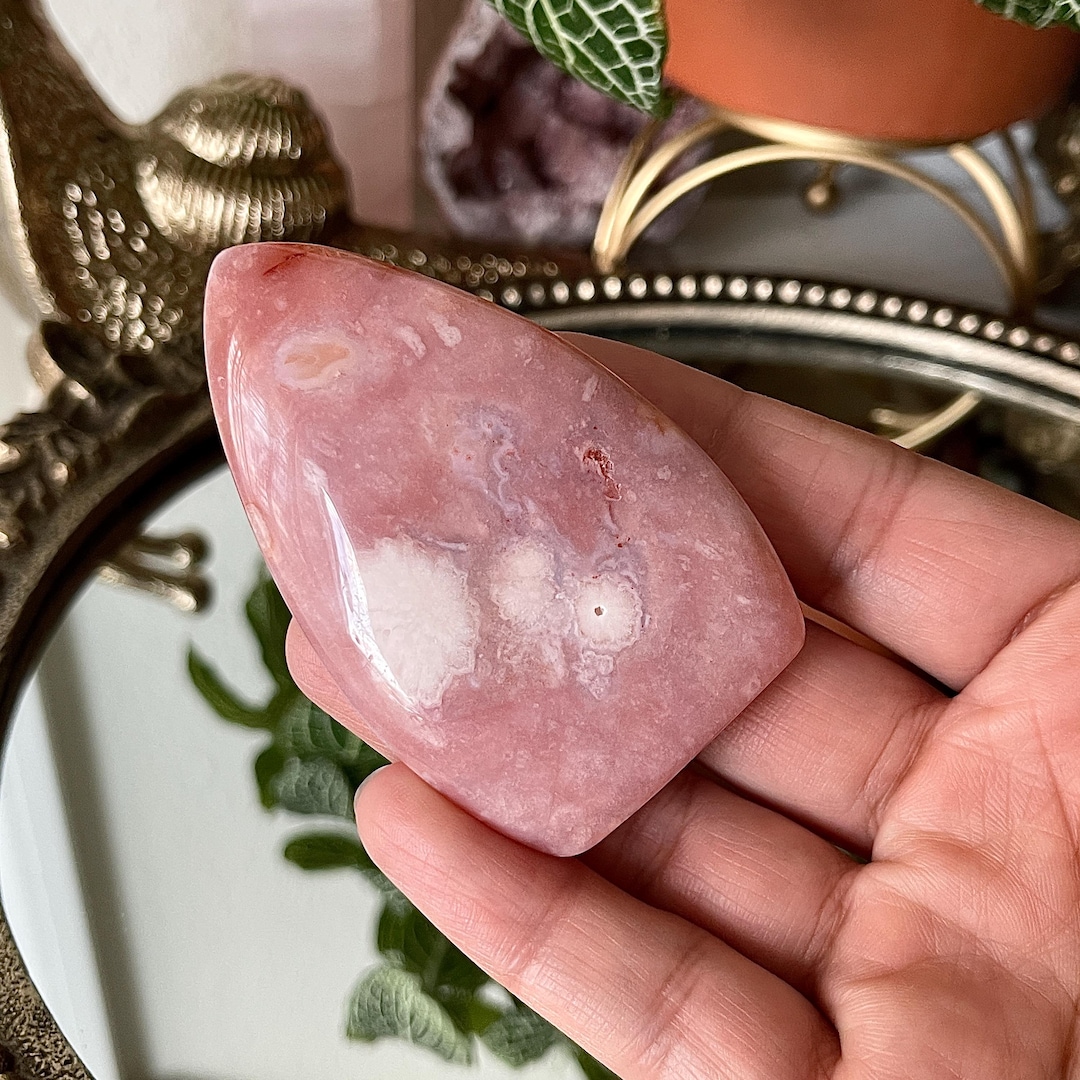 Madagascar Pink Carnelian Flower Agate Flame Pink Agate Freeform ...