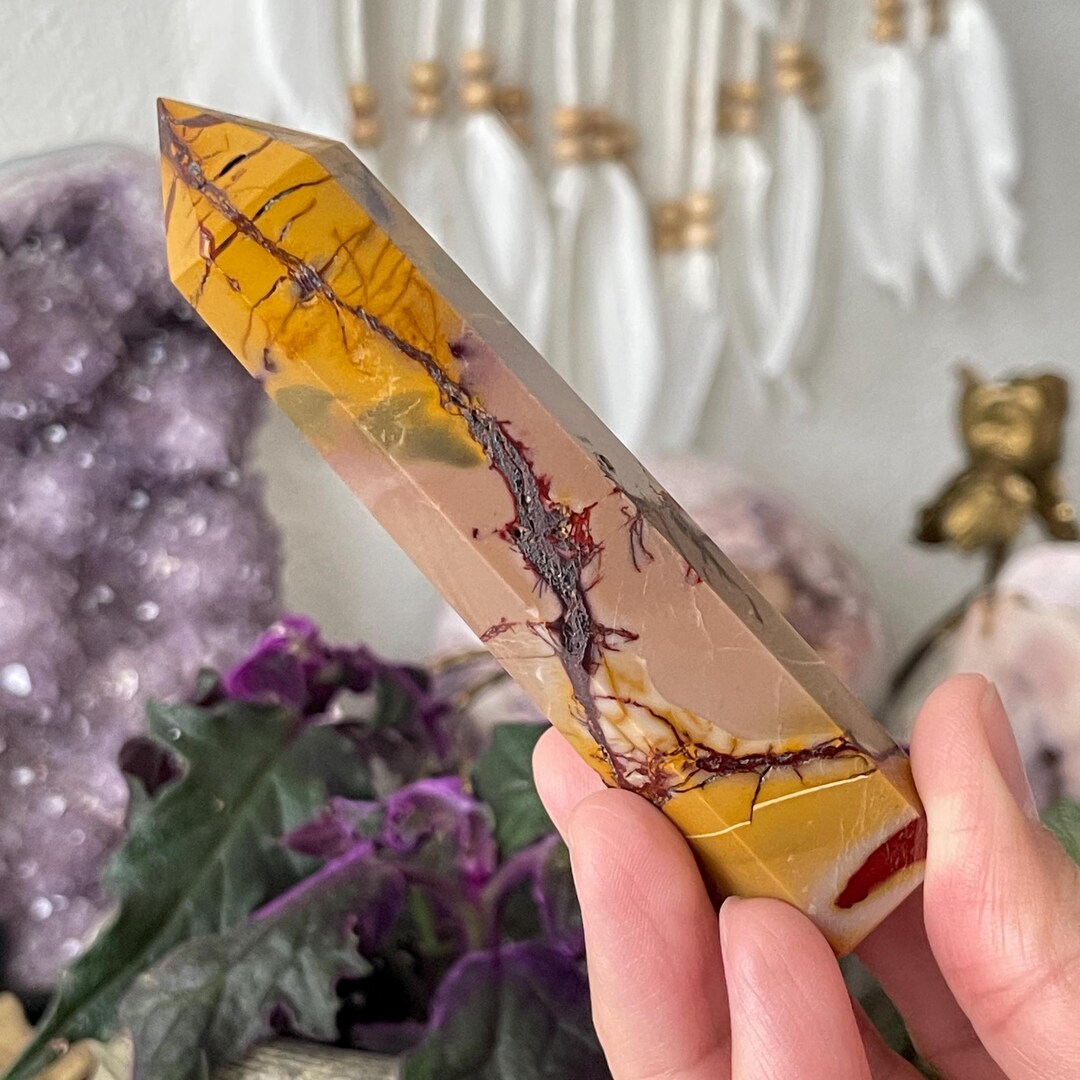 Purple Mookaite Tower Obelisk Red Decor Crystal Natural Red Mookaite ...