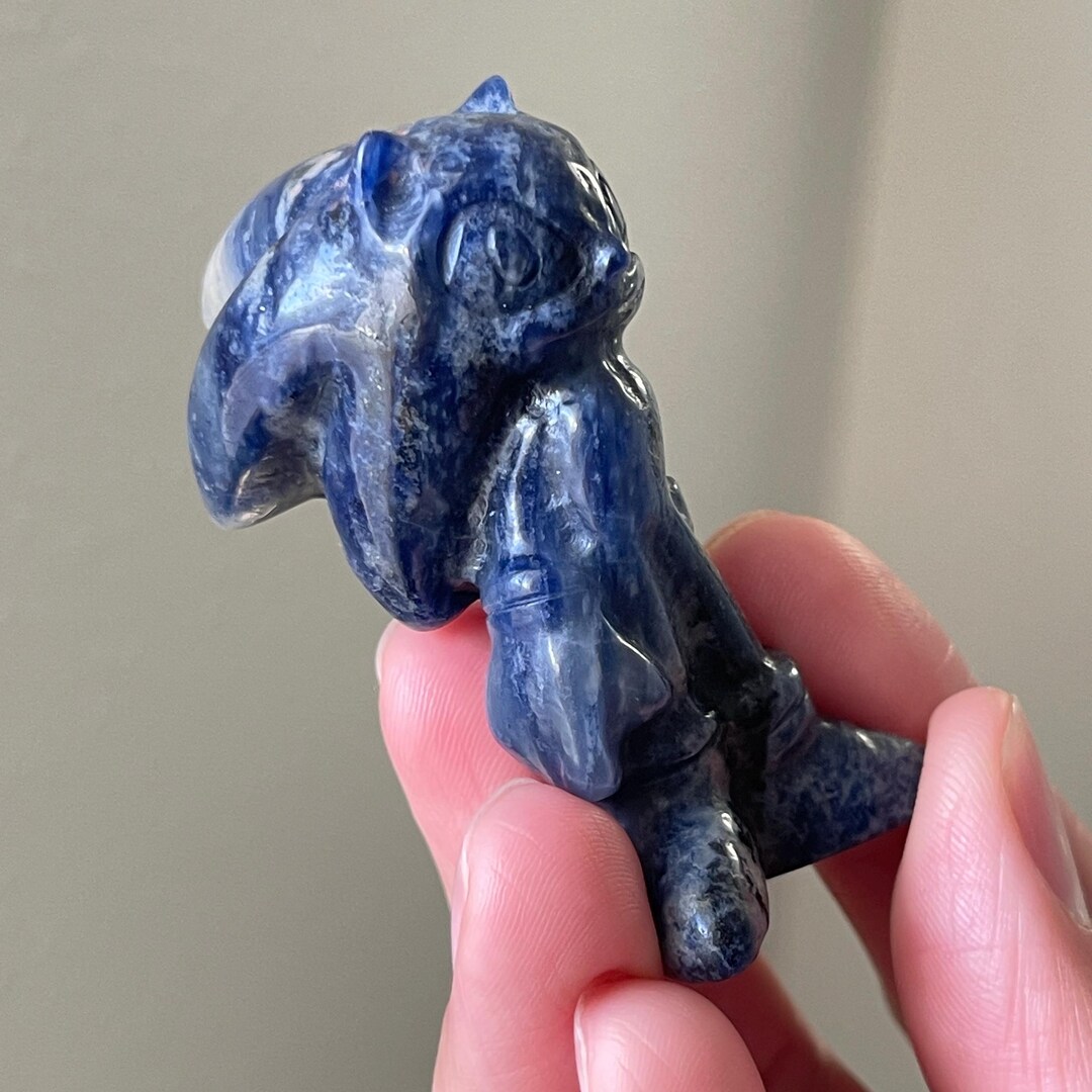 Sodalite Sonic Hedgehog Crystal Carving 90s Nostalgic Gift Gifts for ...