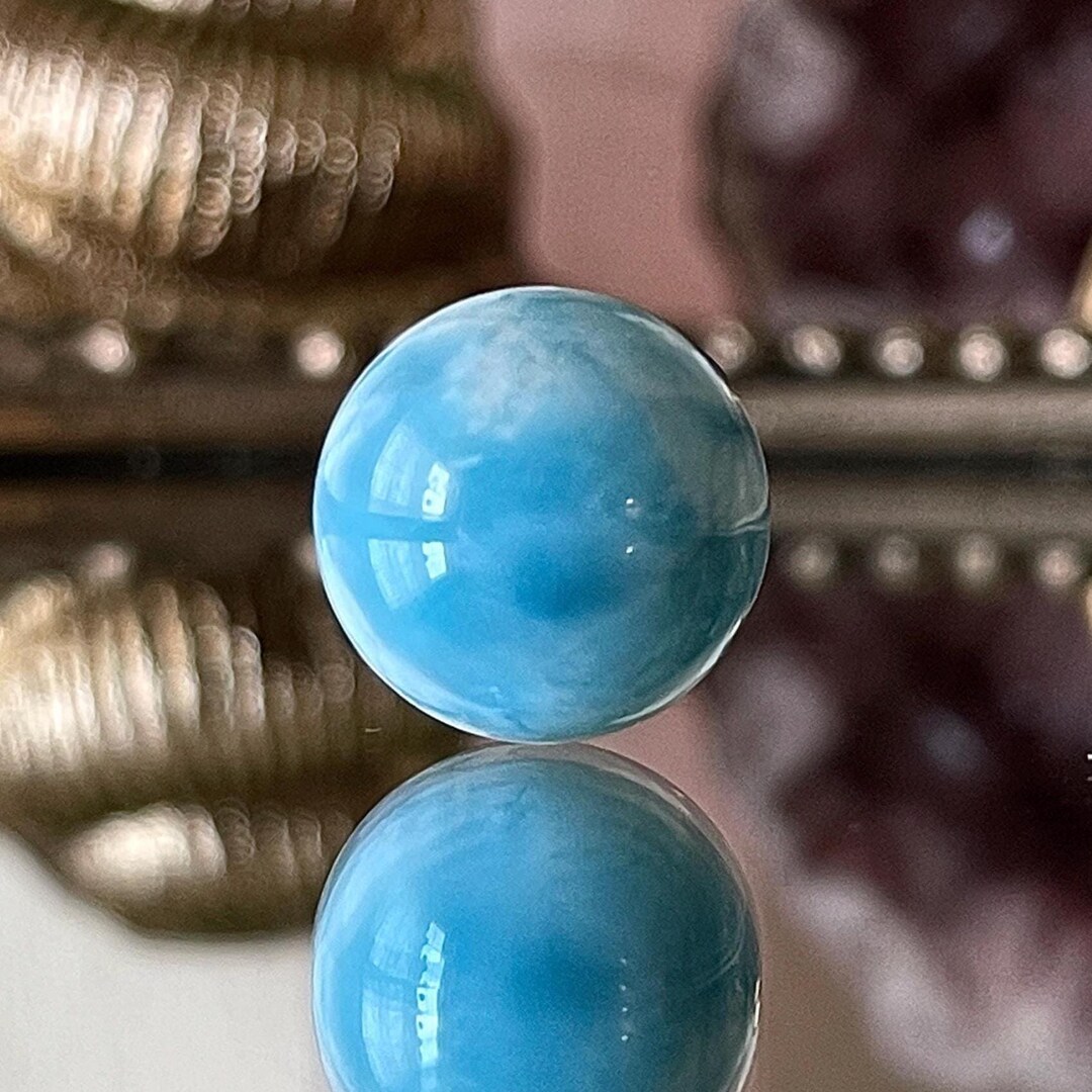 Dominican Larimar Mini Sphere Dominican Republic Larimar Sphere Crystal ...