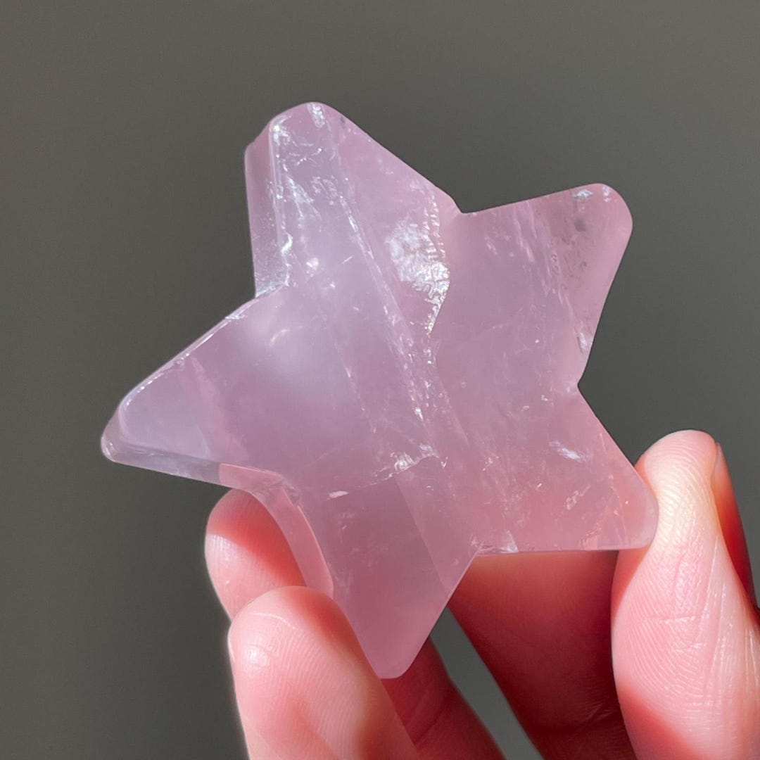 Girasol Star Rainbow Rose Quartz Star Gemmy Rose Quartz Natural Jelly ...