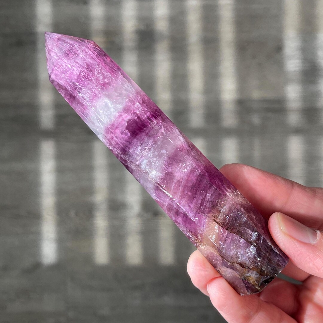 Candy Fluorite Tower: Rainbow Mica Inclusions, Crystal Point - Etsy