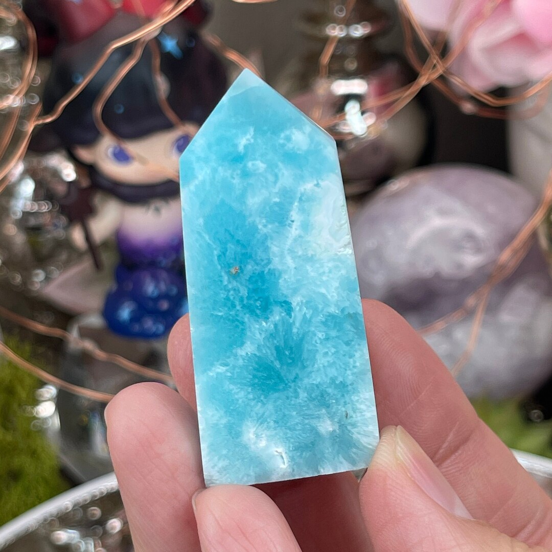 High Quality Blue Hemimorphite Tower Electric Calamine Obelisk Not ...