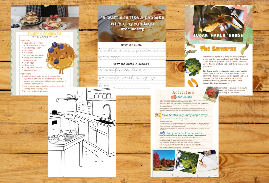 Maple Syrup Making Unit Study 25 Page Digital Printable Plus an MP4 ...