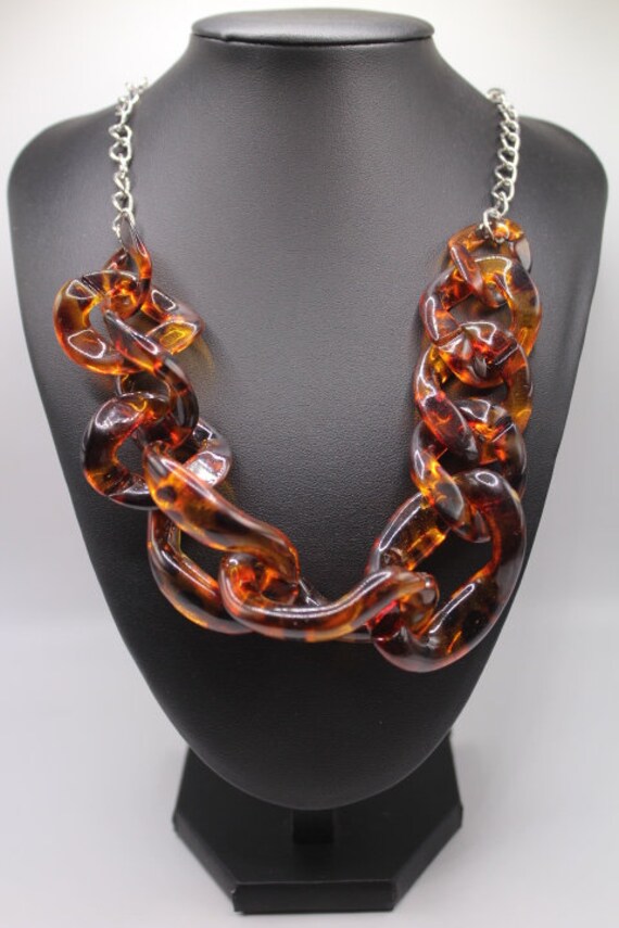 Vintage silver faux tortoise - Gem