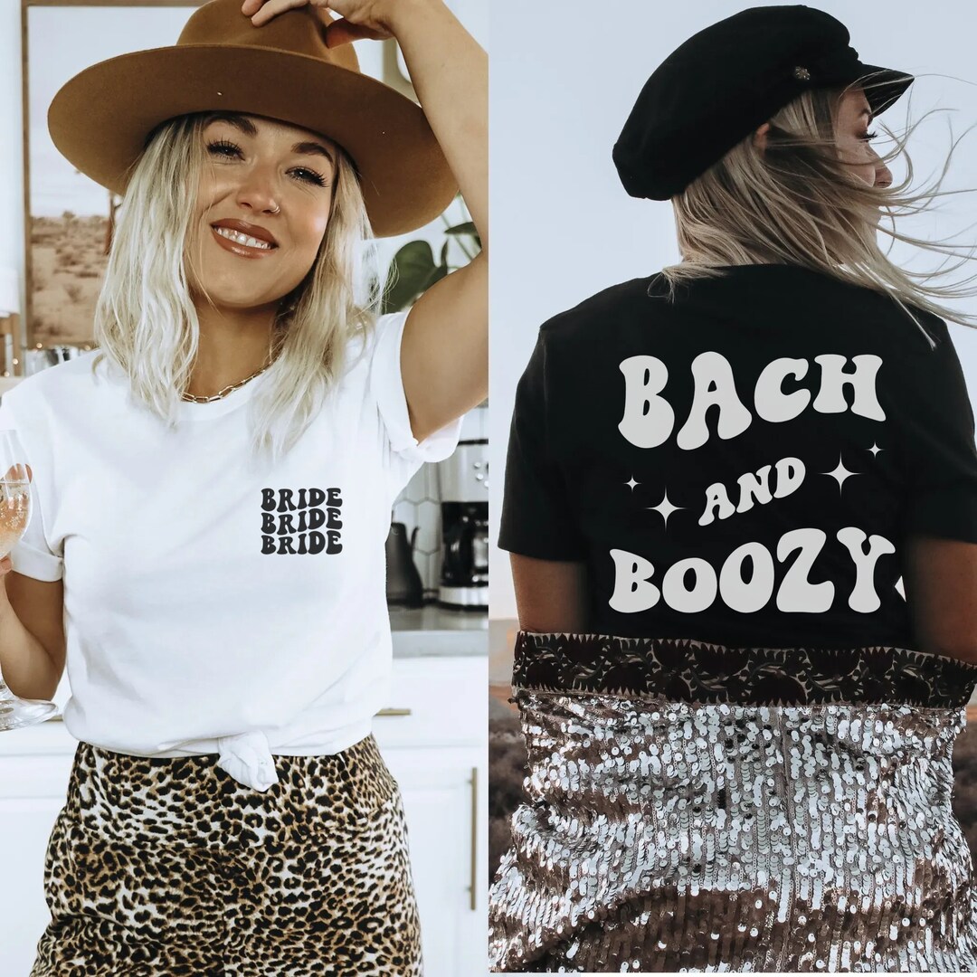Bach and Boozy Custom Bachelorette, Retro Oversized Bach Party Shirt ...