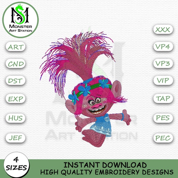 Trolls Embroidery Design - Etsy