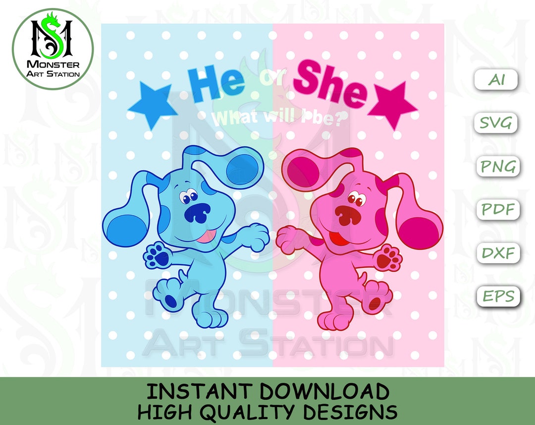 He or She Vector Svg Cut File for Cricut Monster Art Station - Etsy Ireland