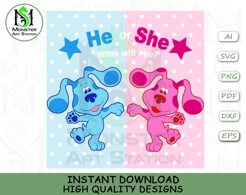 He or She Vector Svg Cut File for Cricut Monster Art Station - Etsy Ireland