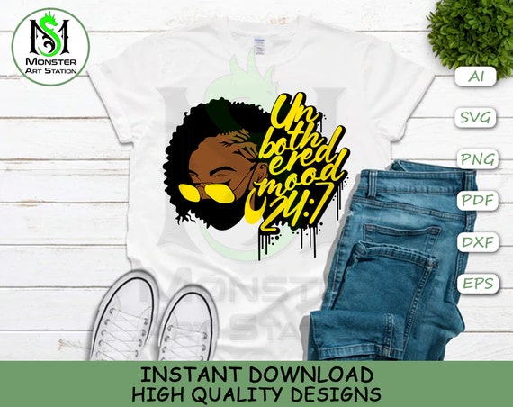 Unbothered Mood Vector Svg Cut File for Cricut Monster Art - Etsy