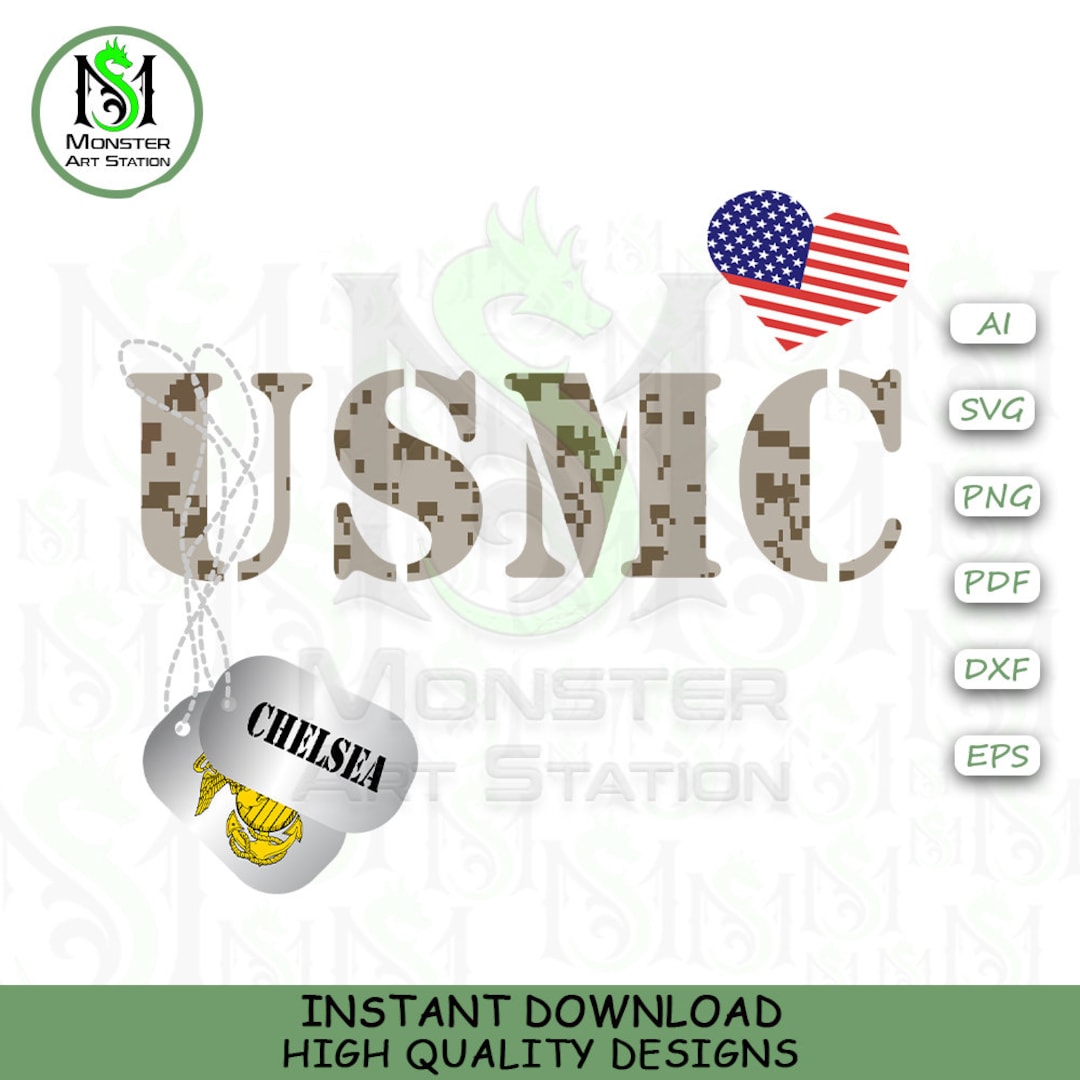 USMC Svg, USMC Veteran Svg, United States Svg, 2x United States Svg ...