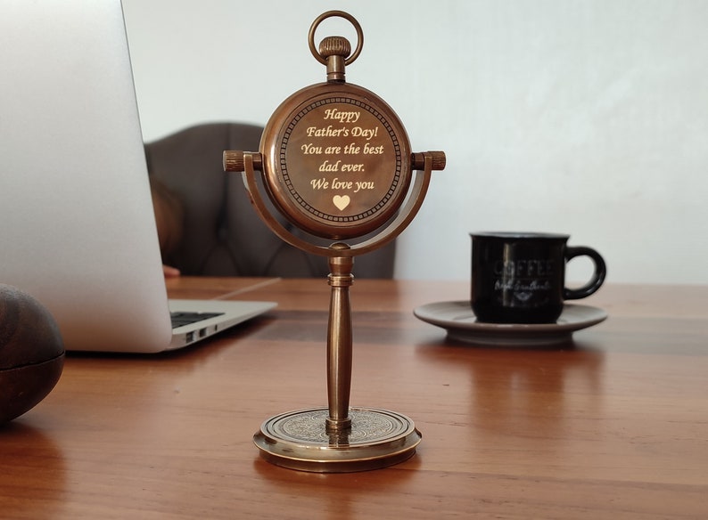 Personalized Anniversary Gift - Engraved Antique Desk Clock ...