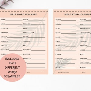 BIBLE WORD SCRAMBLE - Bible Study - Church Groups - Christian Meetings ...