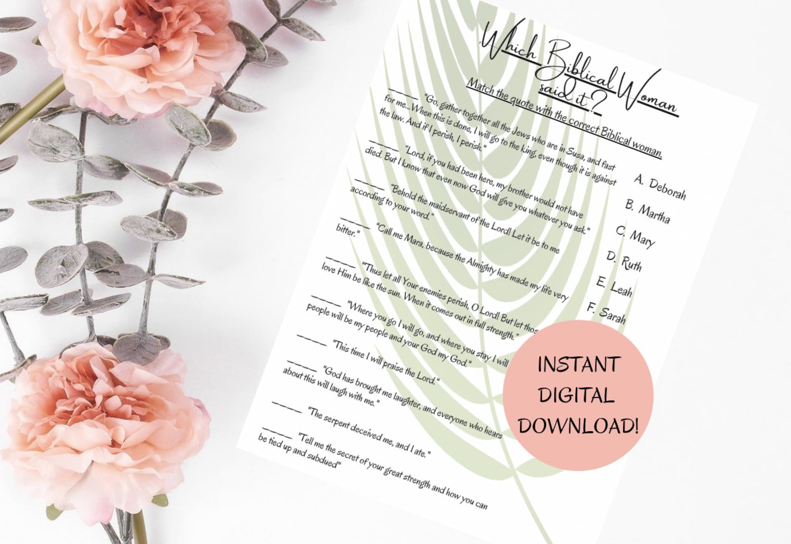 BIBLE TRIVIA Who Said It Women of the Bible Bible Study Church Groups ...