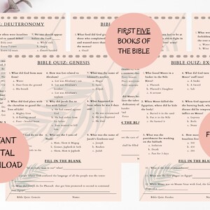 First 5 BOOKS of the BIBLE - BUNDLE of Quizzes - Bible Study - Bible ...