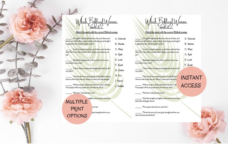 BIBLE TRIVIA Who Said It Women of the Bible Bible Study Church Groups ...