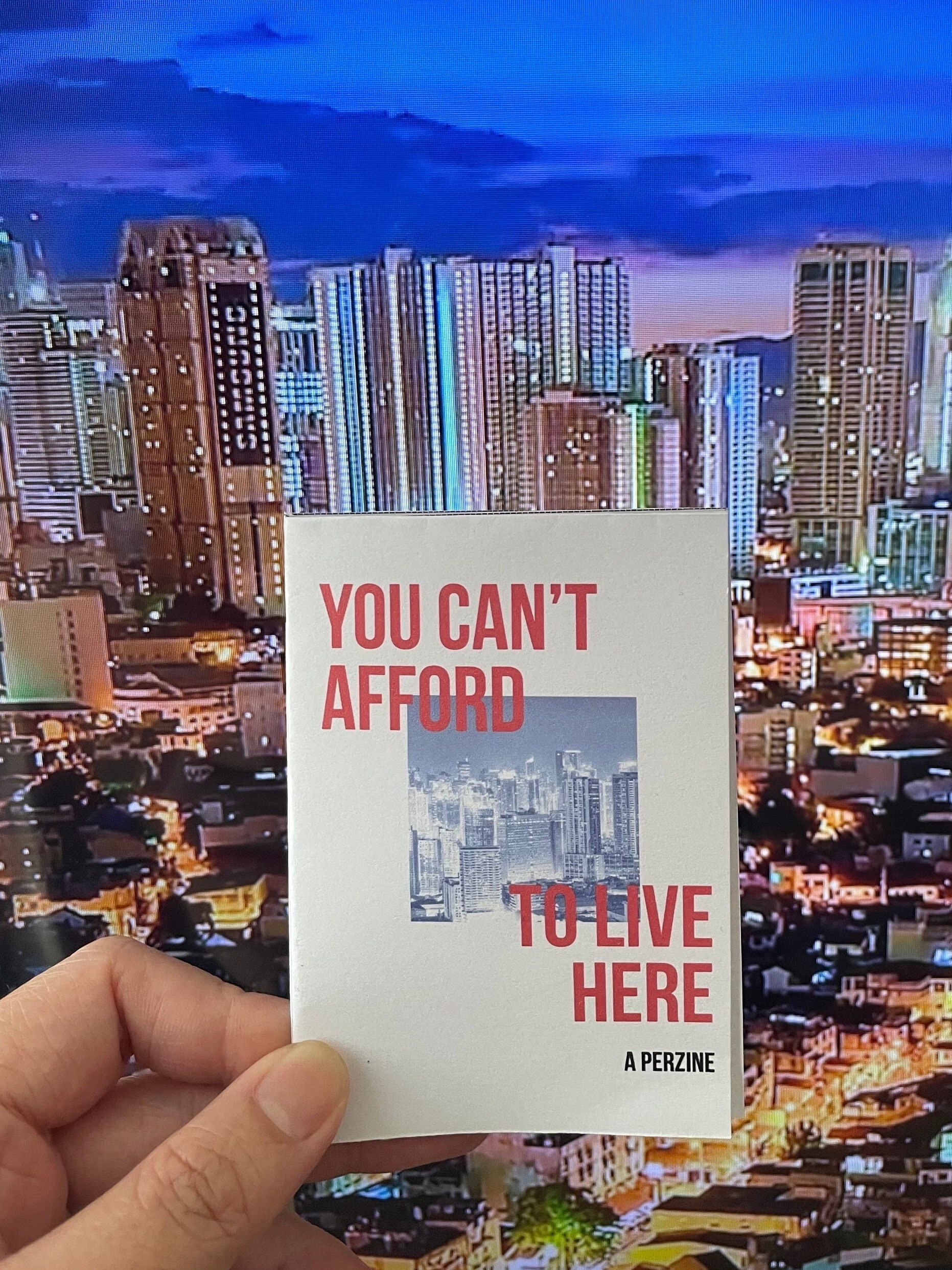 You Cant Afford to Live Here: A Mini Perzine - Etsy UK