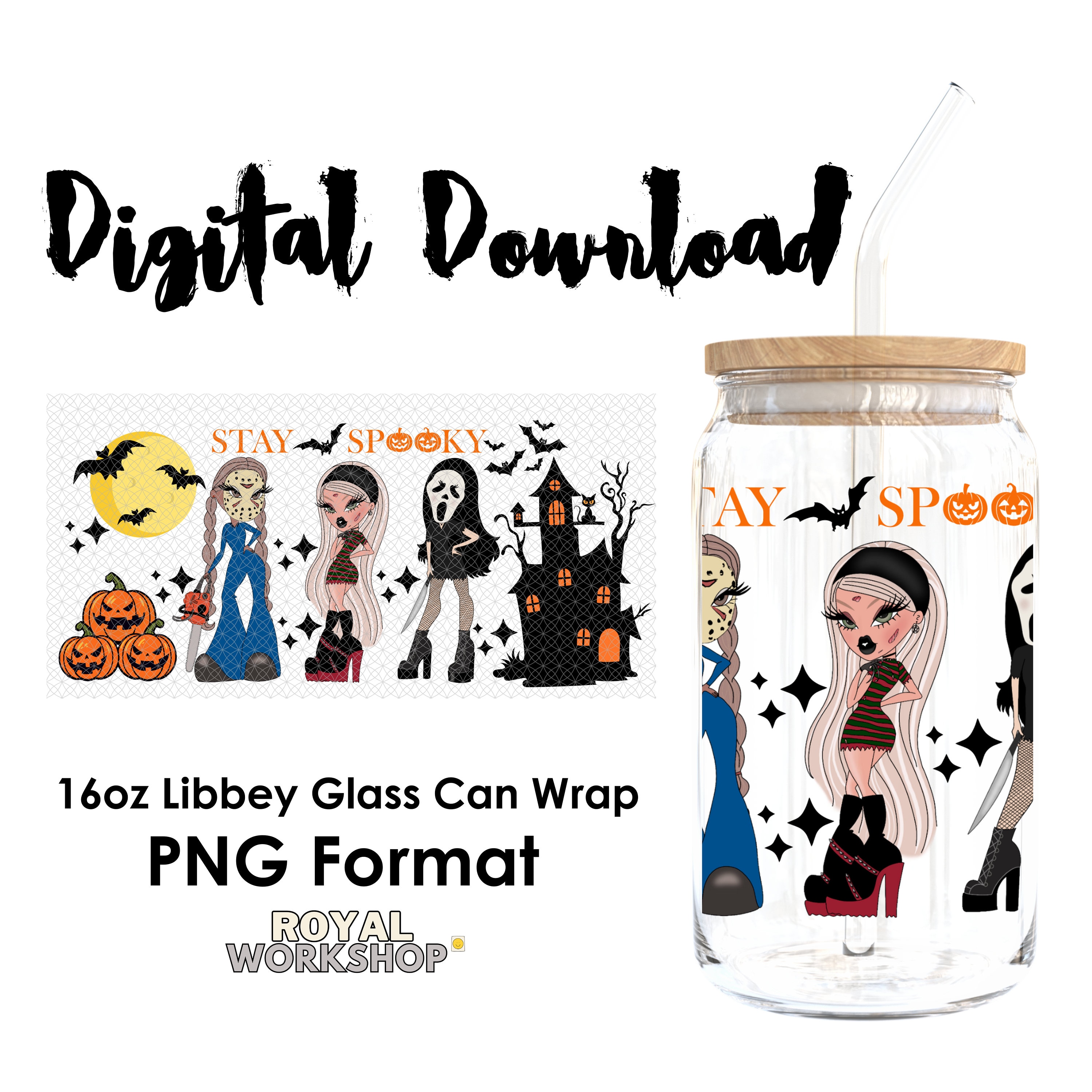 Spooky Brats Halloween Cartoon Character Cute Design I PNG, Digital ...