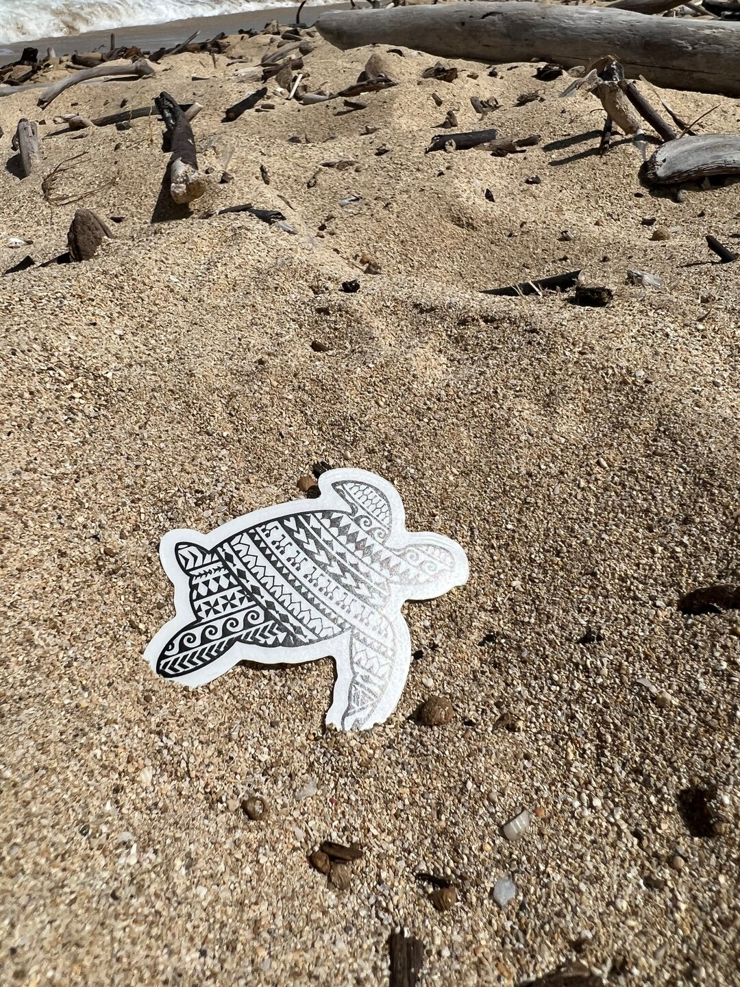 Honu / Sea Turtle Black and White Sticker for Waterbottle, Laptop - Etsy