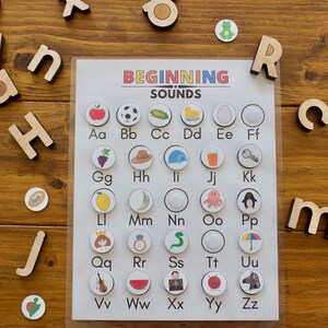 Printable Alphabet Beginning Sounds Worksheet, Educational Activity ...