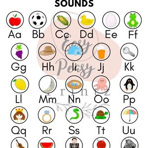Printable Alphabet Beginning Sounds Worksheet, Educational Activity ...