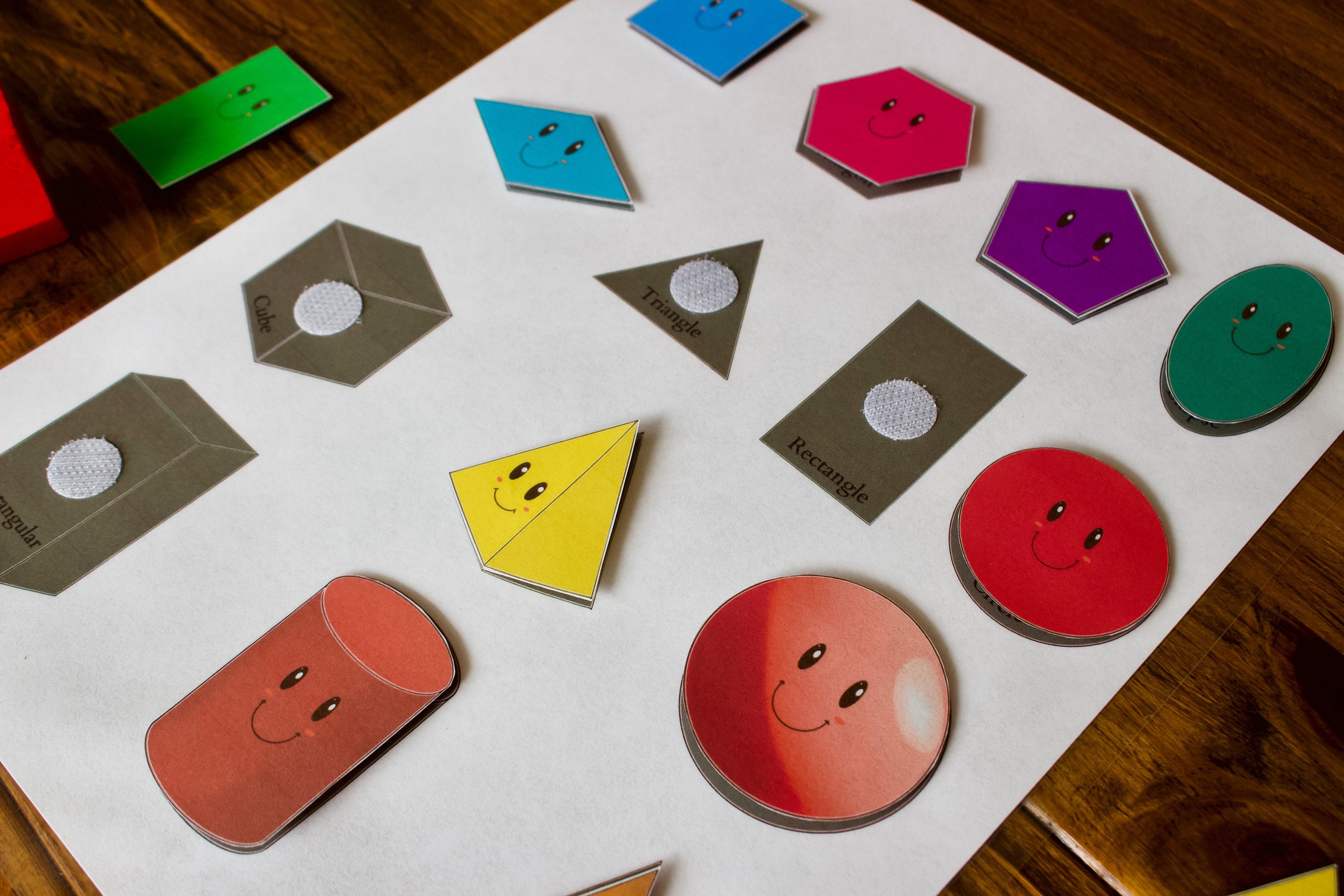 Shape Matching/sorting Printable 2D and 3D, Learning Shapes, Preschool ...