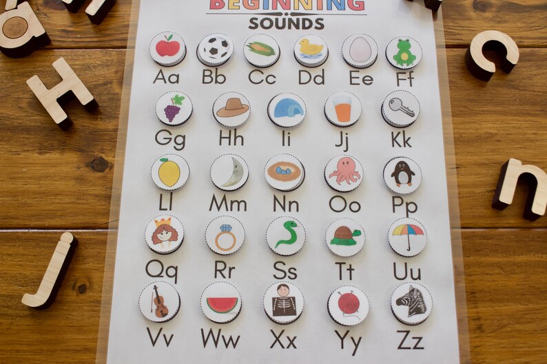 Printable Alphabet Beginning Sounds Worksheet Educational - Etsy