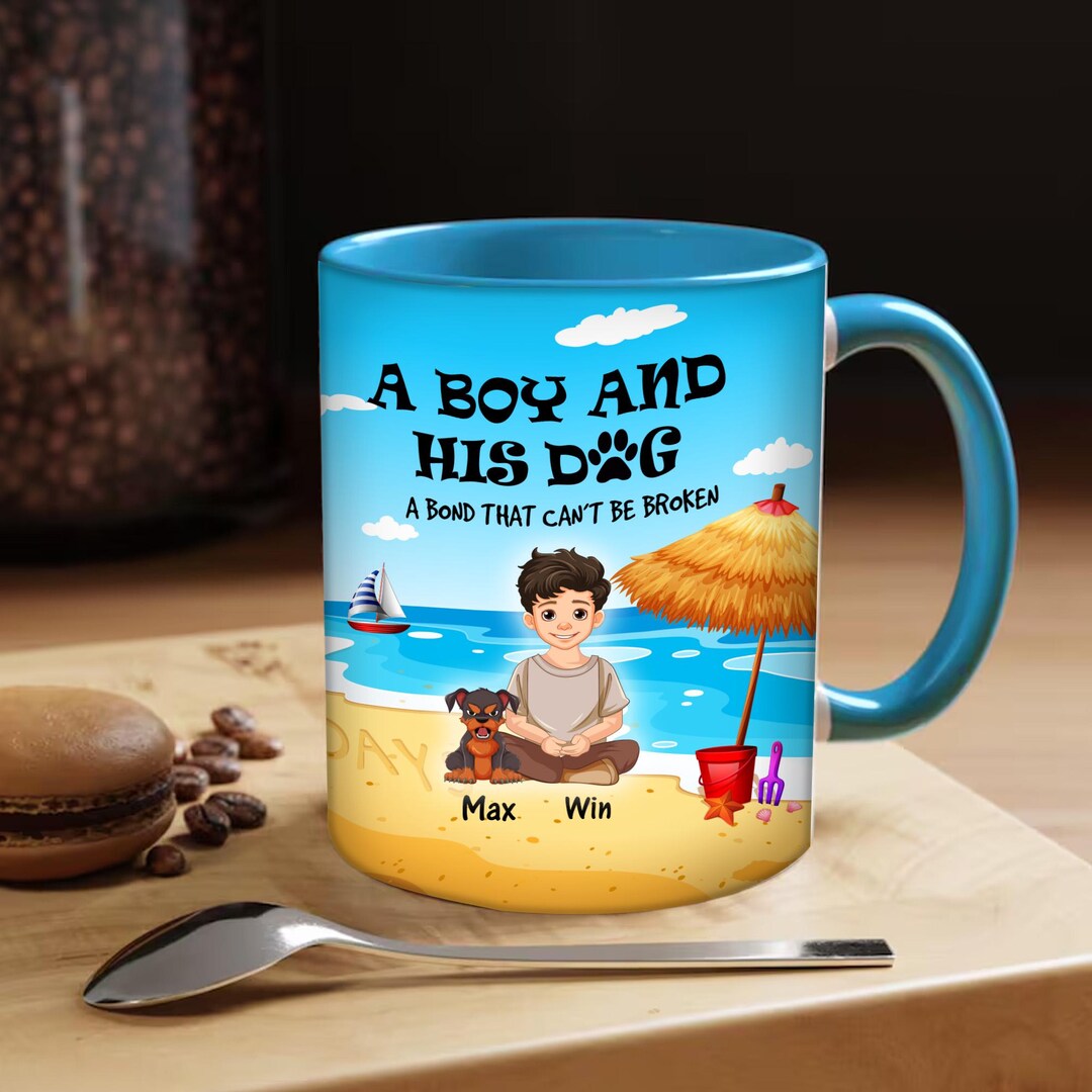 Personalised Dog Dad Mug Man and Dog Mughappy Pawth, A Man and His Dog ...