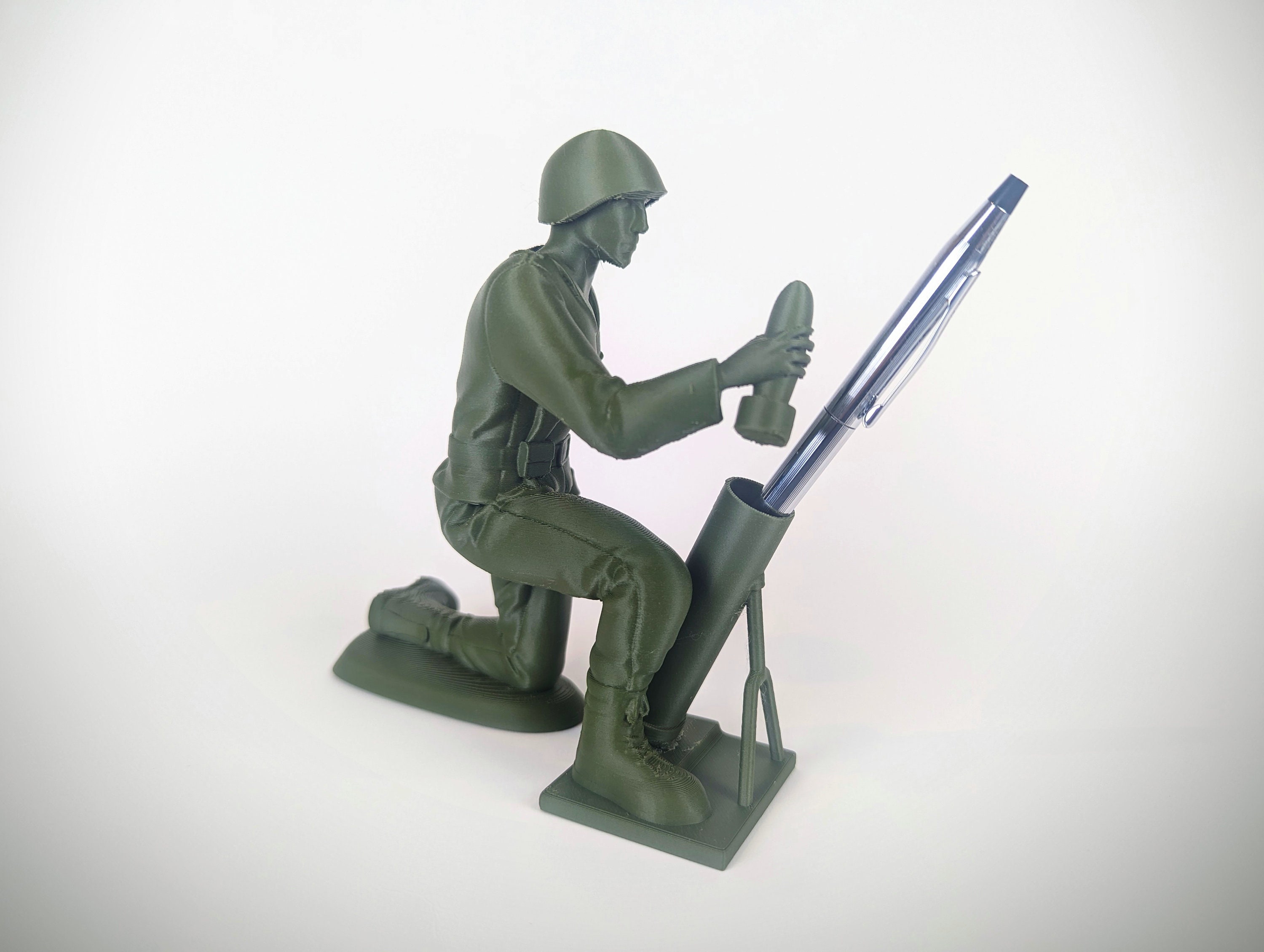 Mortarman Army Men Toy Pen Holder - Etsy