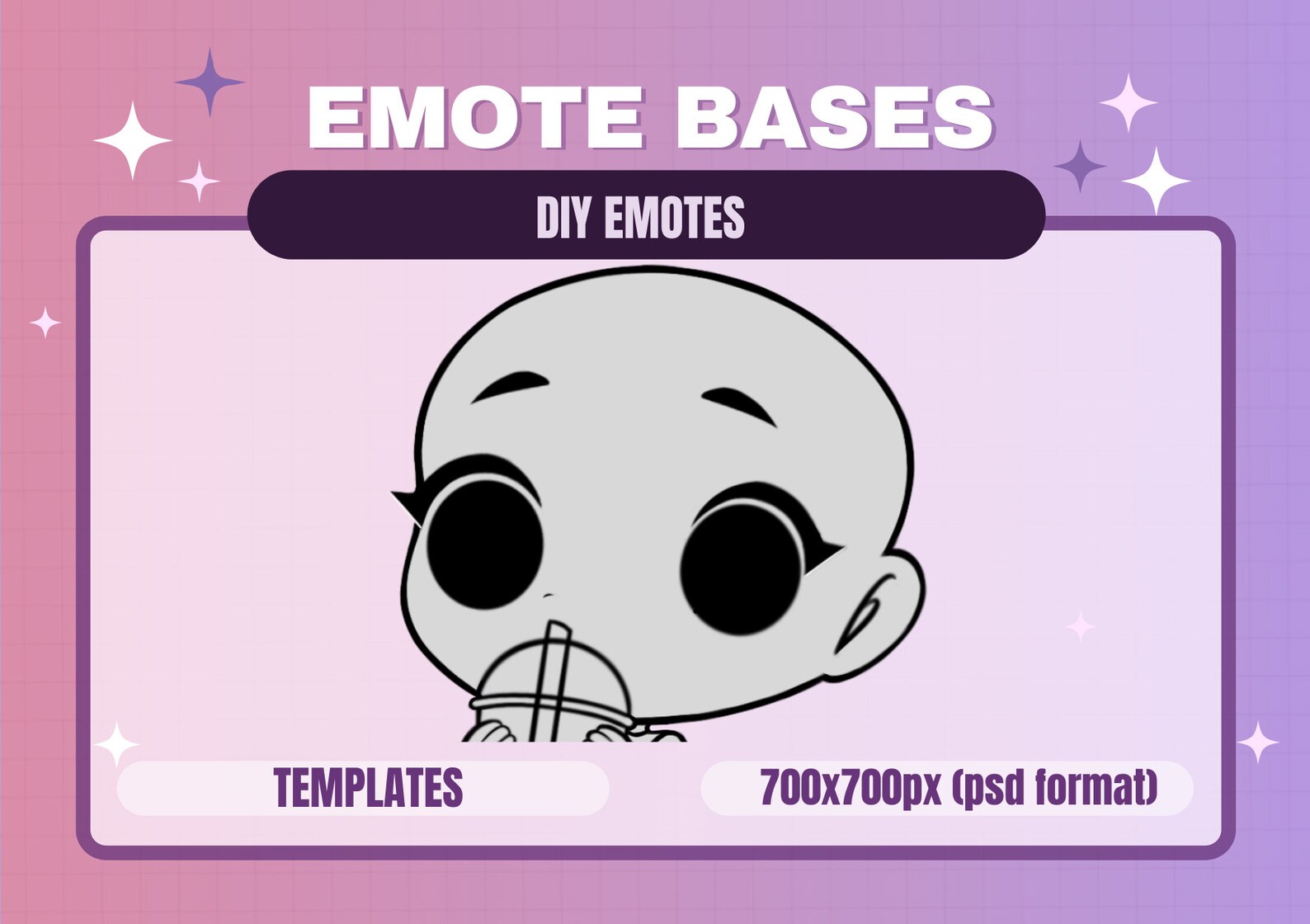 Emote Base Pack / YCH Emotes / Templates / Draw Your Own - Etsy