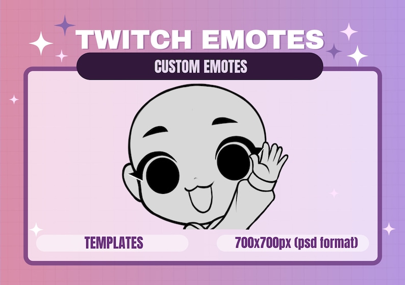 Emote Base Pack / YCH Emotes / Templates / Draw Your Own - Etsy