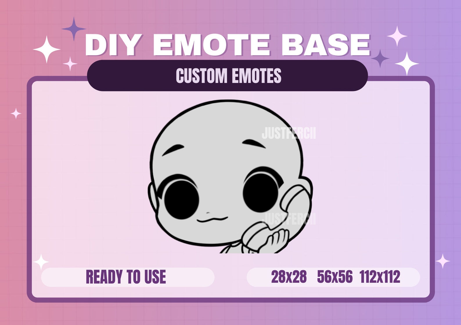 40 Emote Bases/ Emote Base Pack / YCH Emoticons / Templates / Draw Your ...