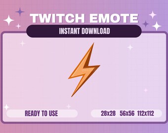 Lightning Bolt Emote - Etsy