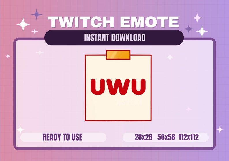 Sticky Note Emote / UWU Emote / Cute / Kawaii / Meme / Twitch / Discord ...