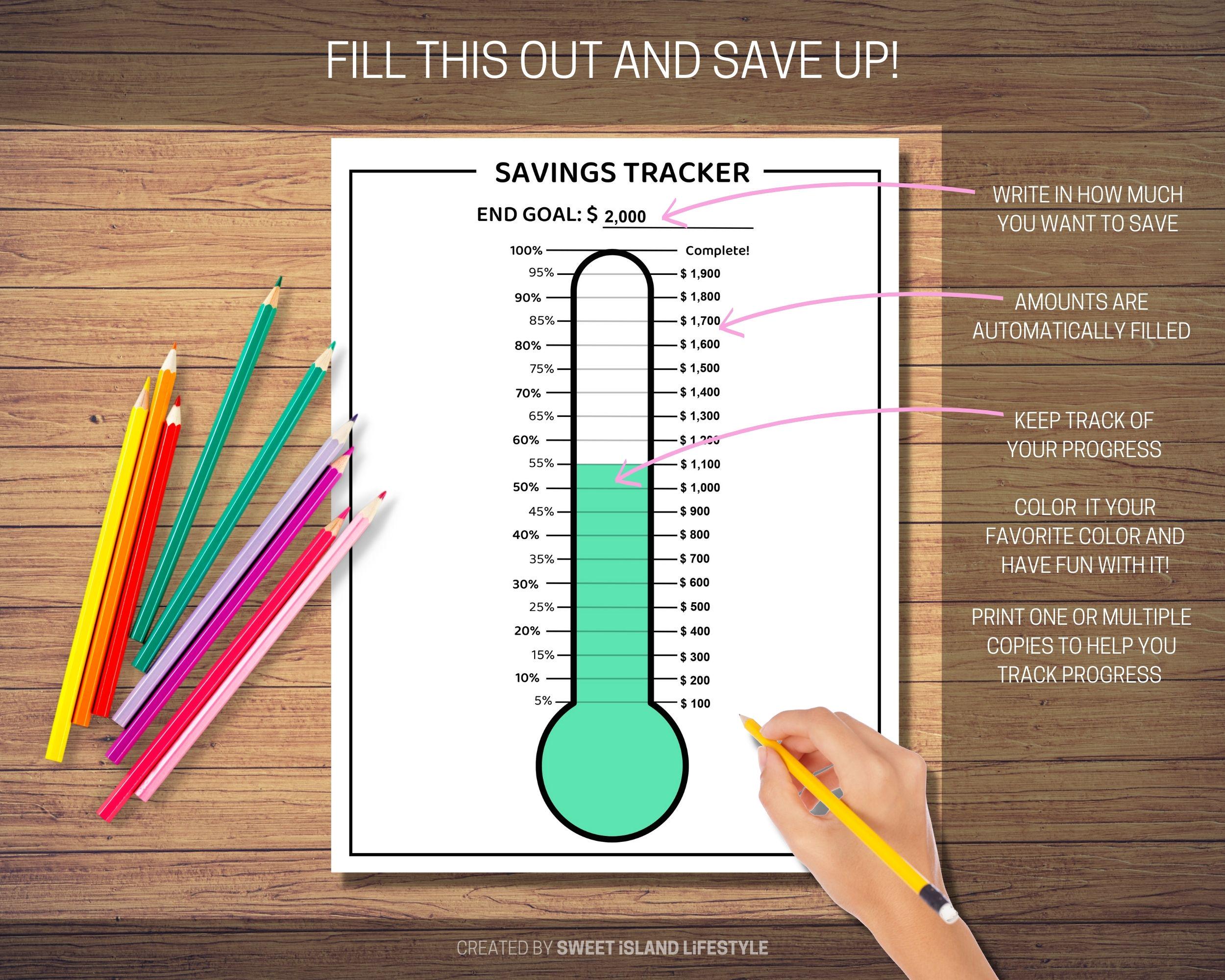 Savings Tracker, Savings Challenge, Savings Printable, Emergency Fund ...