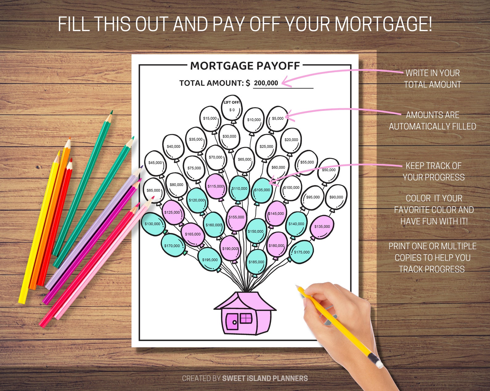 Mortgage Payoff Tracker, Mortgage Tracker, Debt Tracker, Debt Free ...