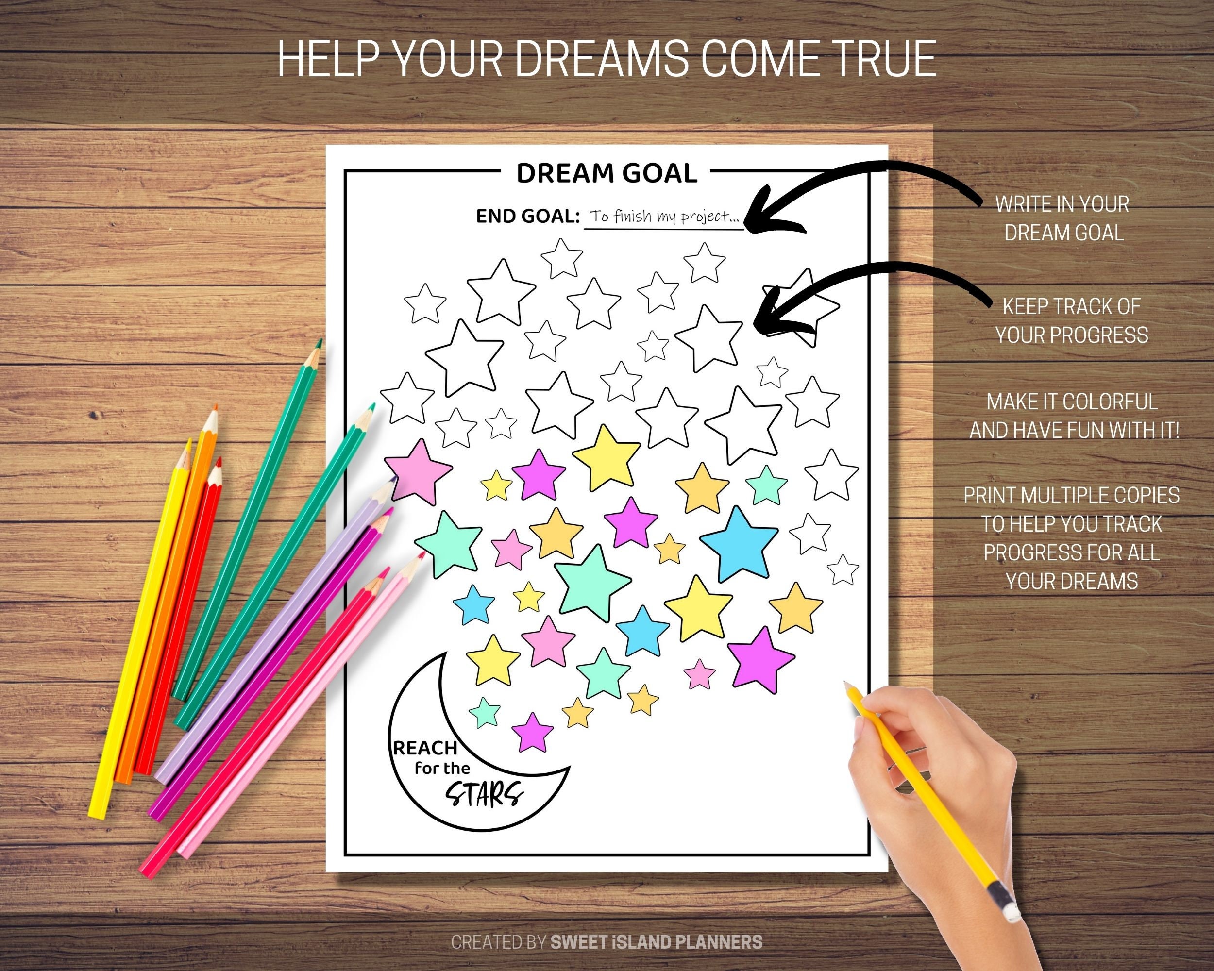 Dream Goal Tracker, Goal Tracker, Dream Tracker, Goal Setting, Goal ...