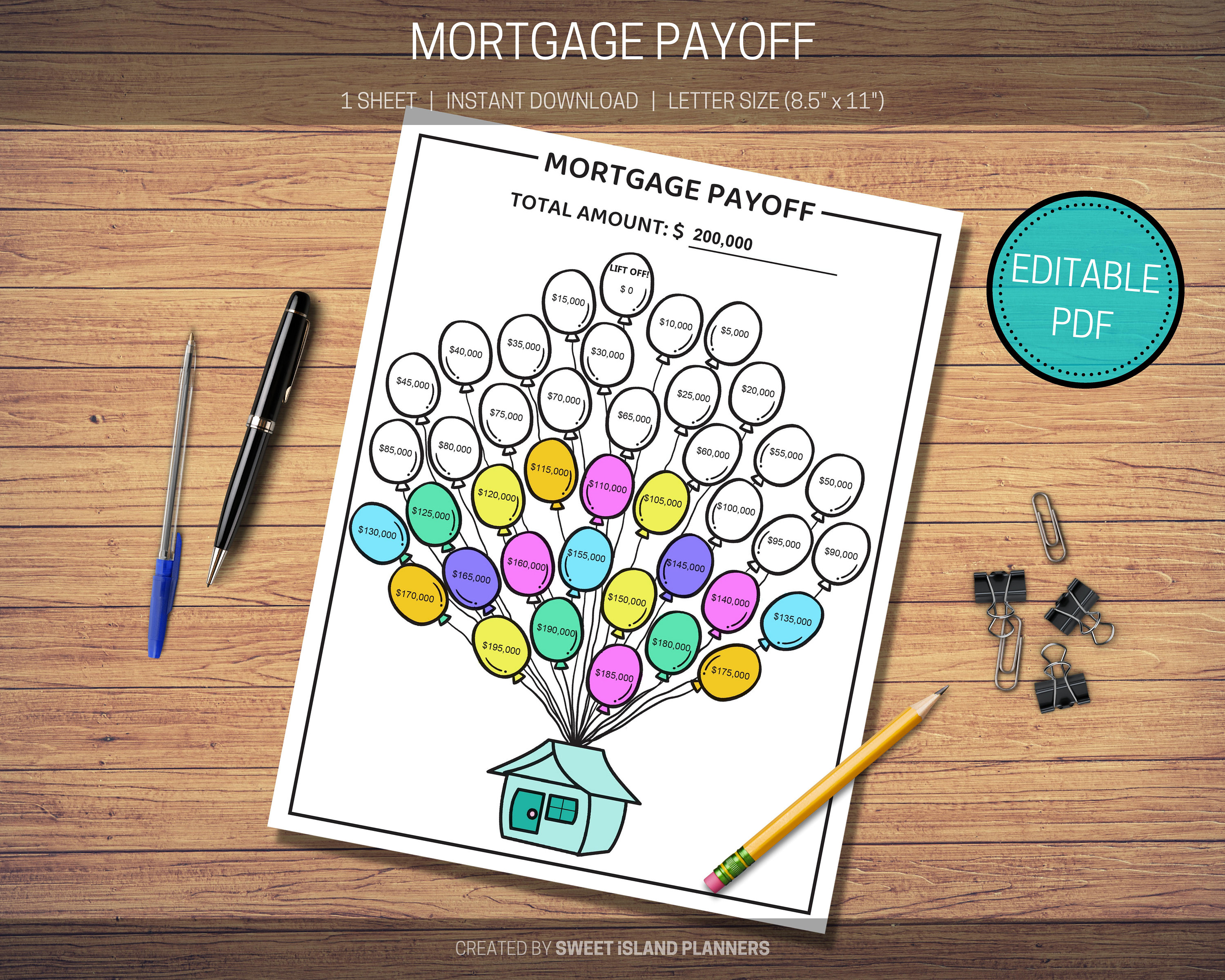 Mortgage Payoff Tracker, Mortgage Tracker, Debt Tracker, Debt Free ...