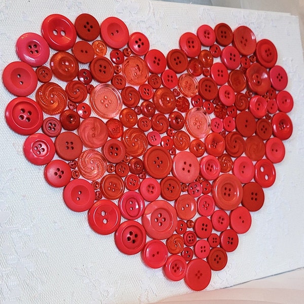 Button Art Canvas - Etsy