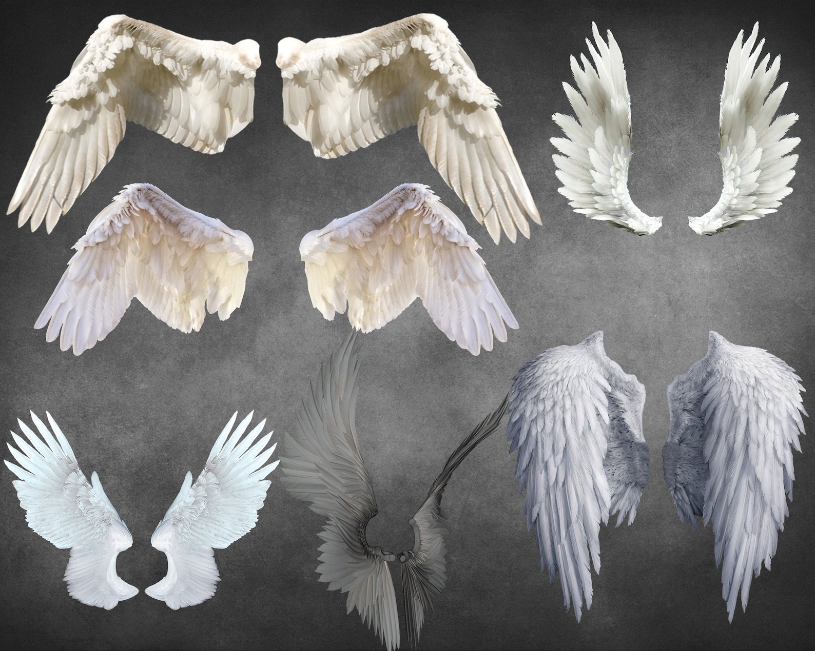 17 Angel Wings Overlays, Angel Feather Wings, Realistic Wings, Wings ...