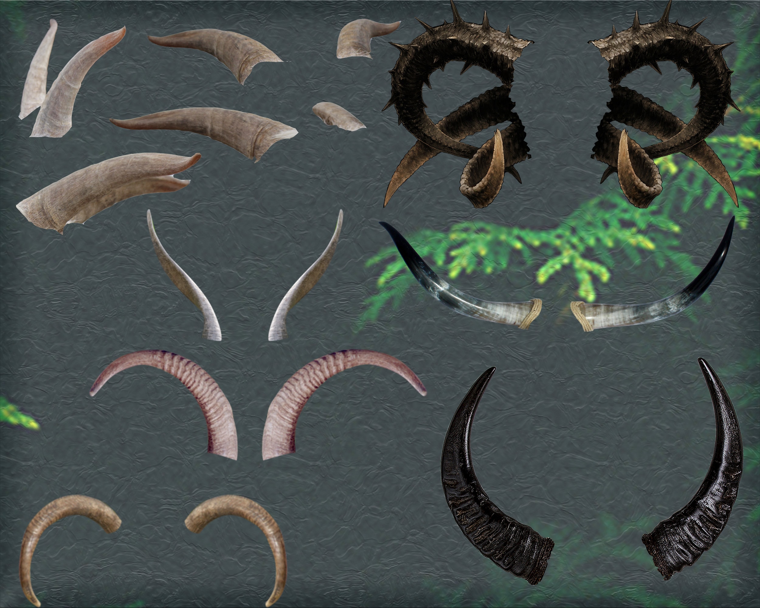 41 Horn Overlays, Animal Horns, Demon Horns, Devil Horns, Halloween ...
