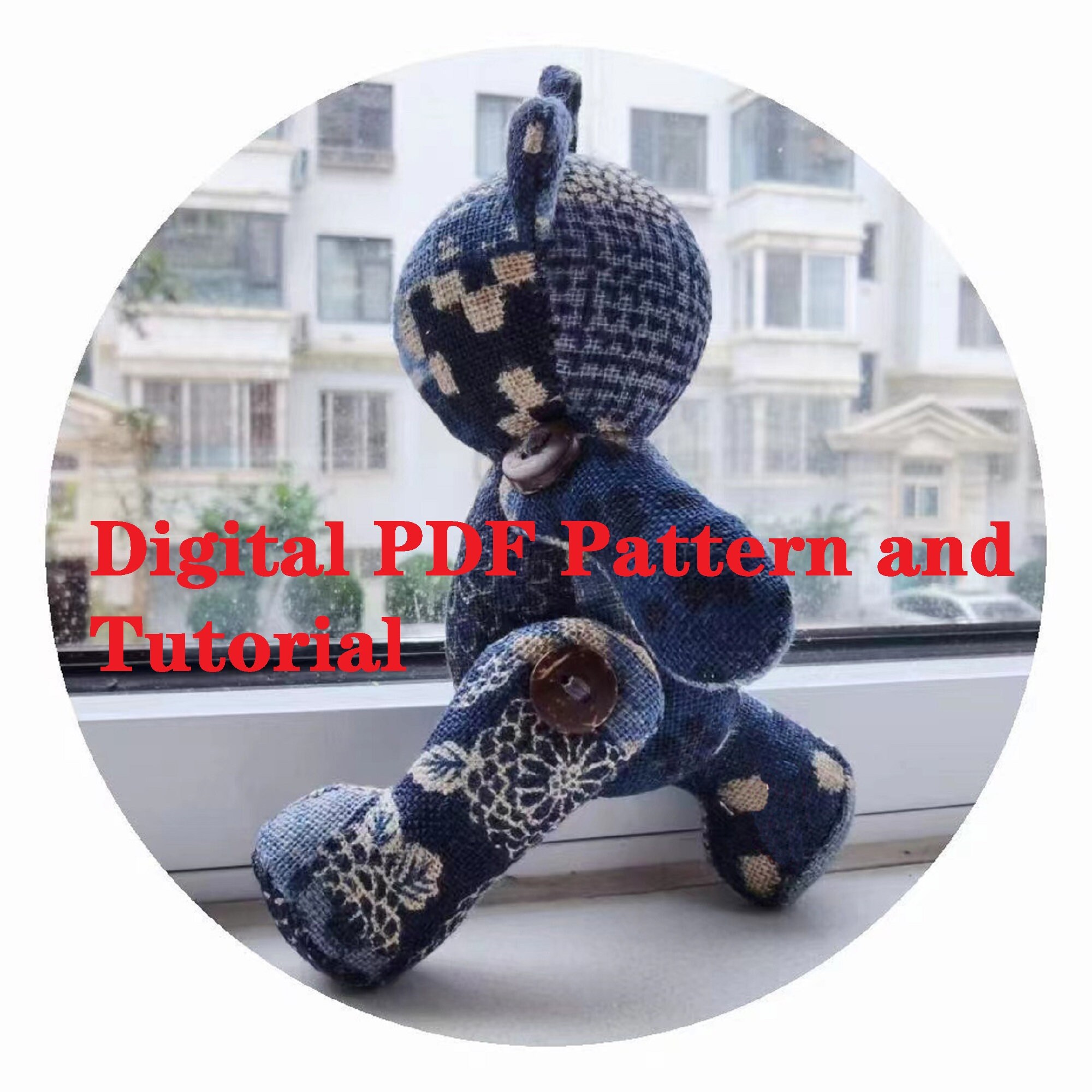 Stuffed Teddy Bear Digital PDF Sewing Pattern & Tutorial - Etsy