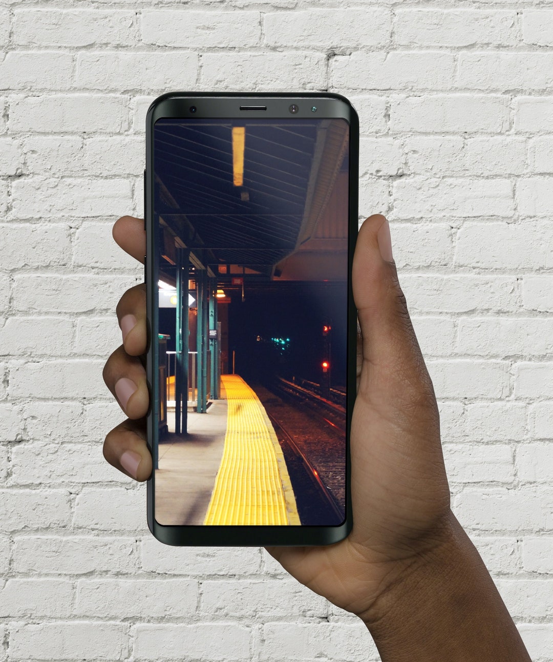 NYC MTA Subway Train Station Stop Nighttime Travels Urban Phone ...