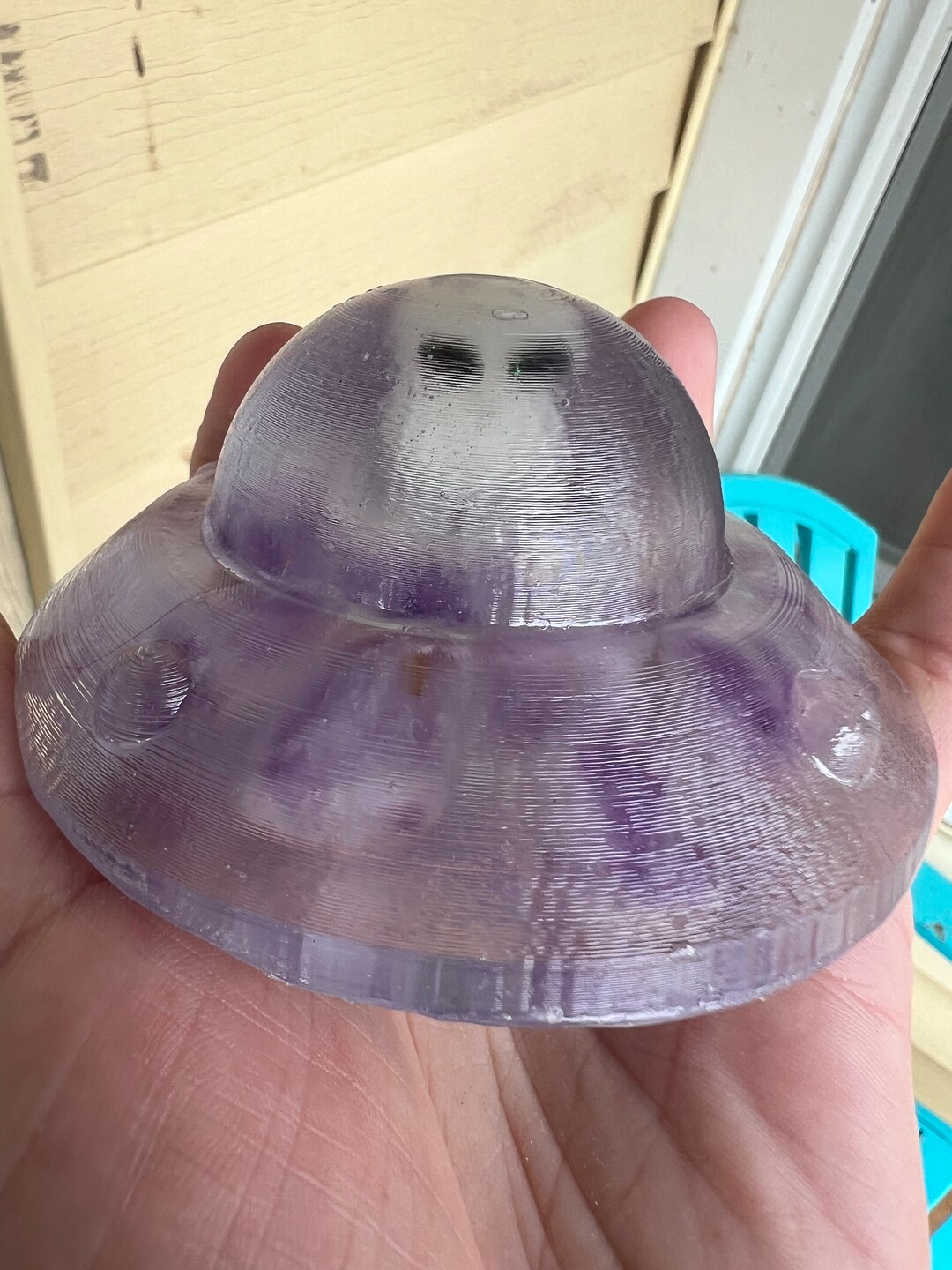 Amethyst Glow in the Dark Alien in a Spaceship - Etsy