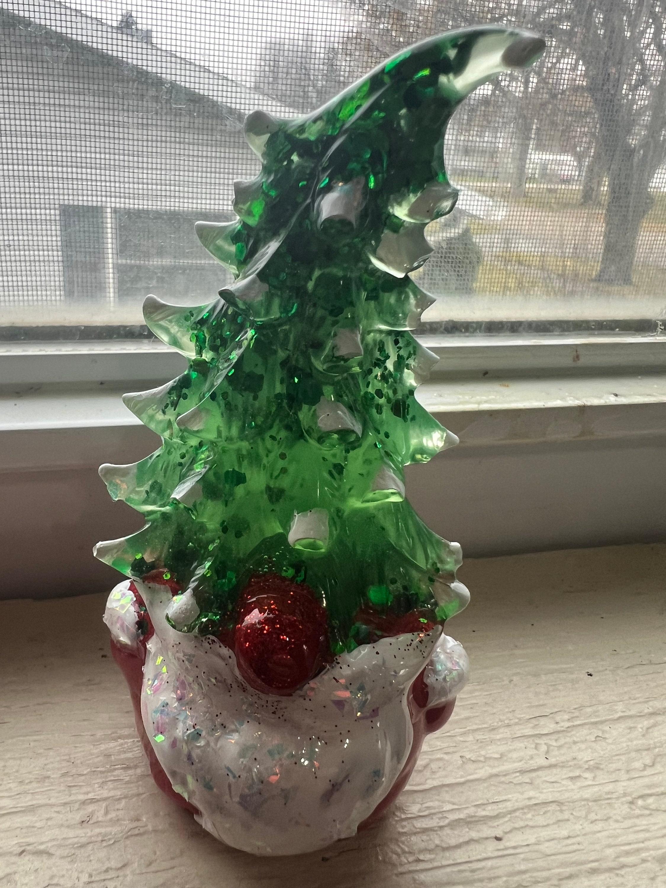 Red & Green Sparkly Christmas Gnome - Etsy