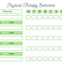 Rehab Tracker, Printable Therapy Planner, PT and OT Tracker ...