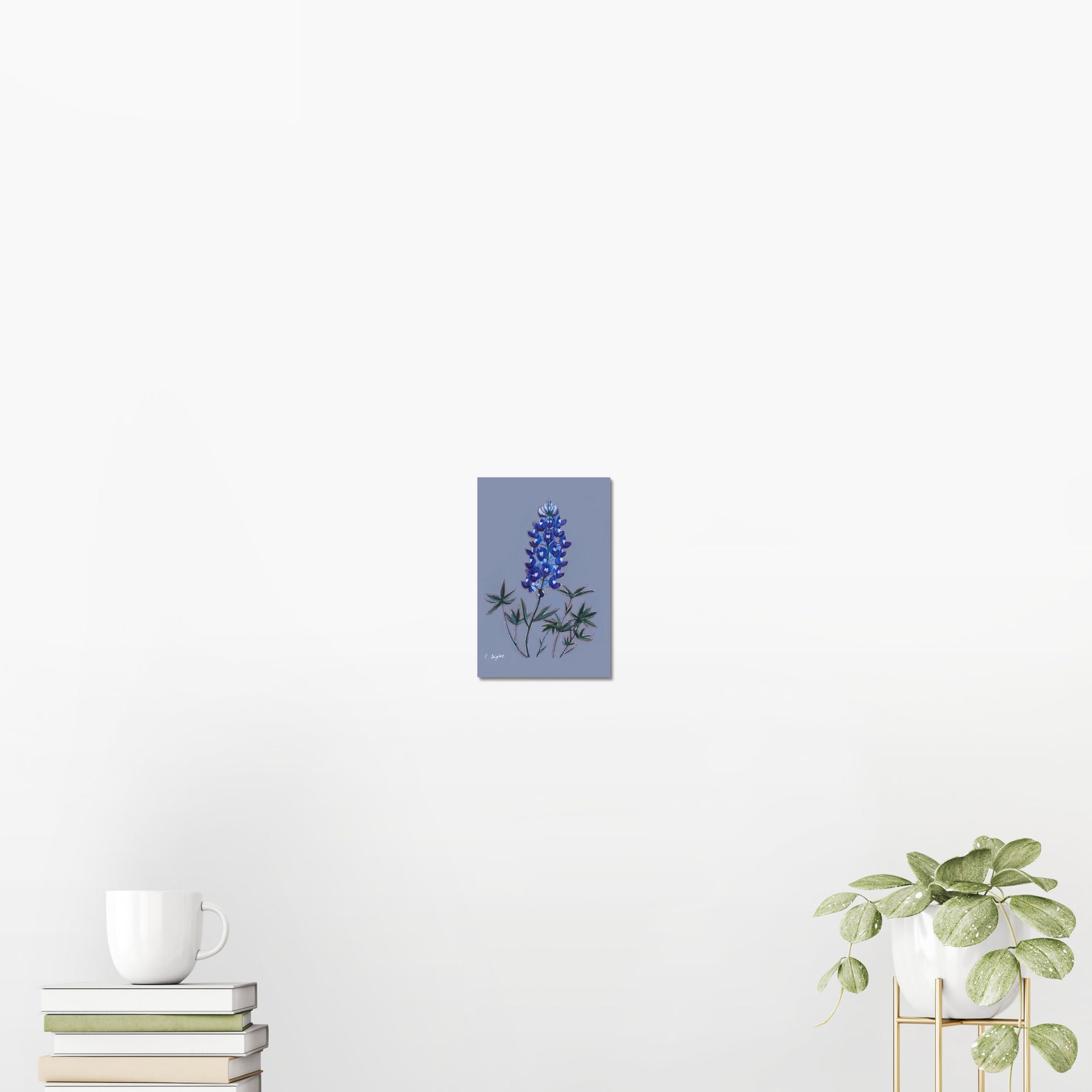 Bluebonnet - 4x6 Print - Botanical Decor - Floral Wall Art - Etsy