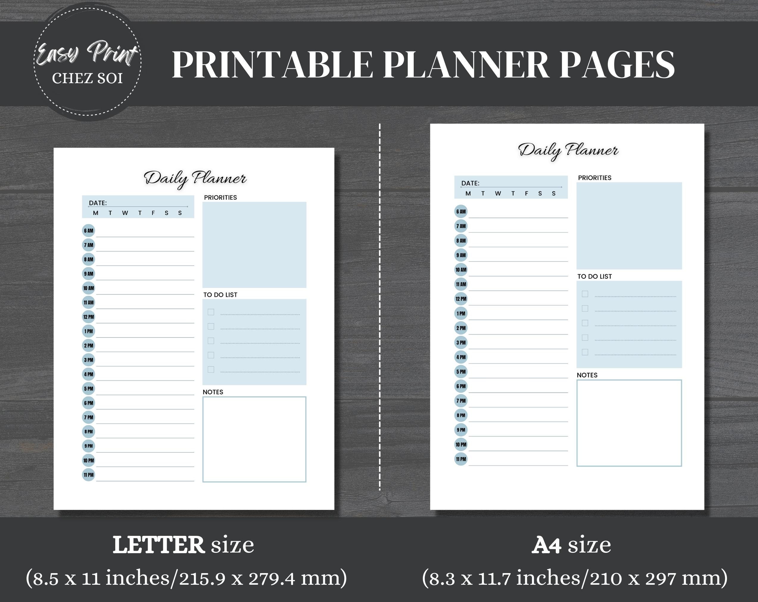 Printable Minimalist Planner Pack, Daily, Weekly, Monthly Planner and ...
