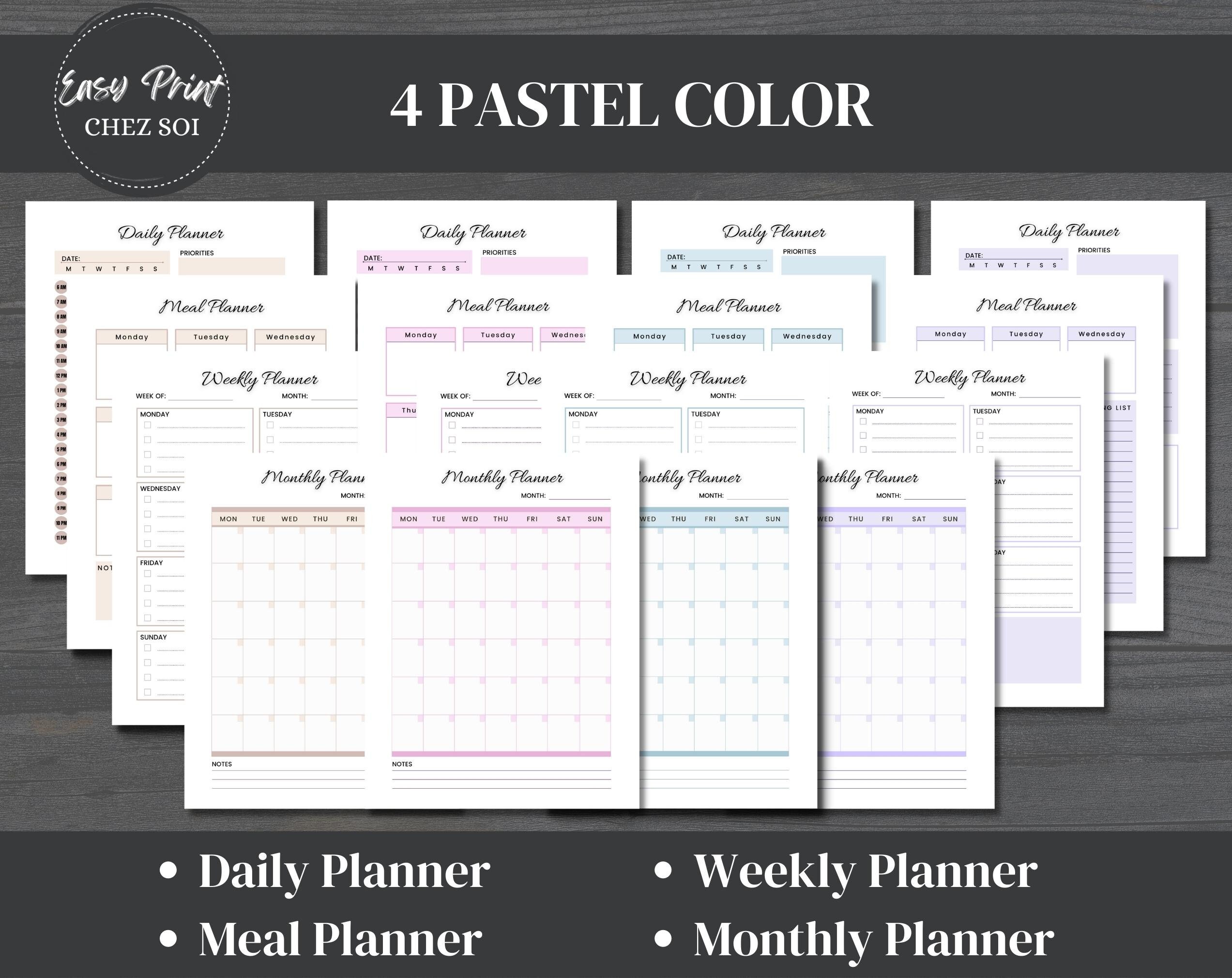 Printable Minimalist Planner Pack, Daily, Weekly, Monthly Planner and ...