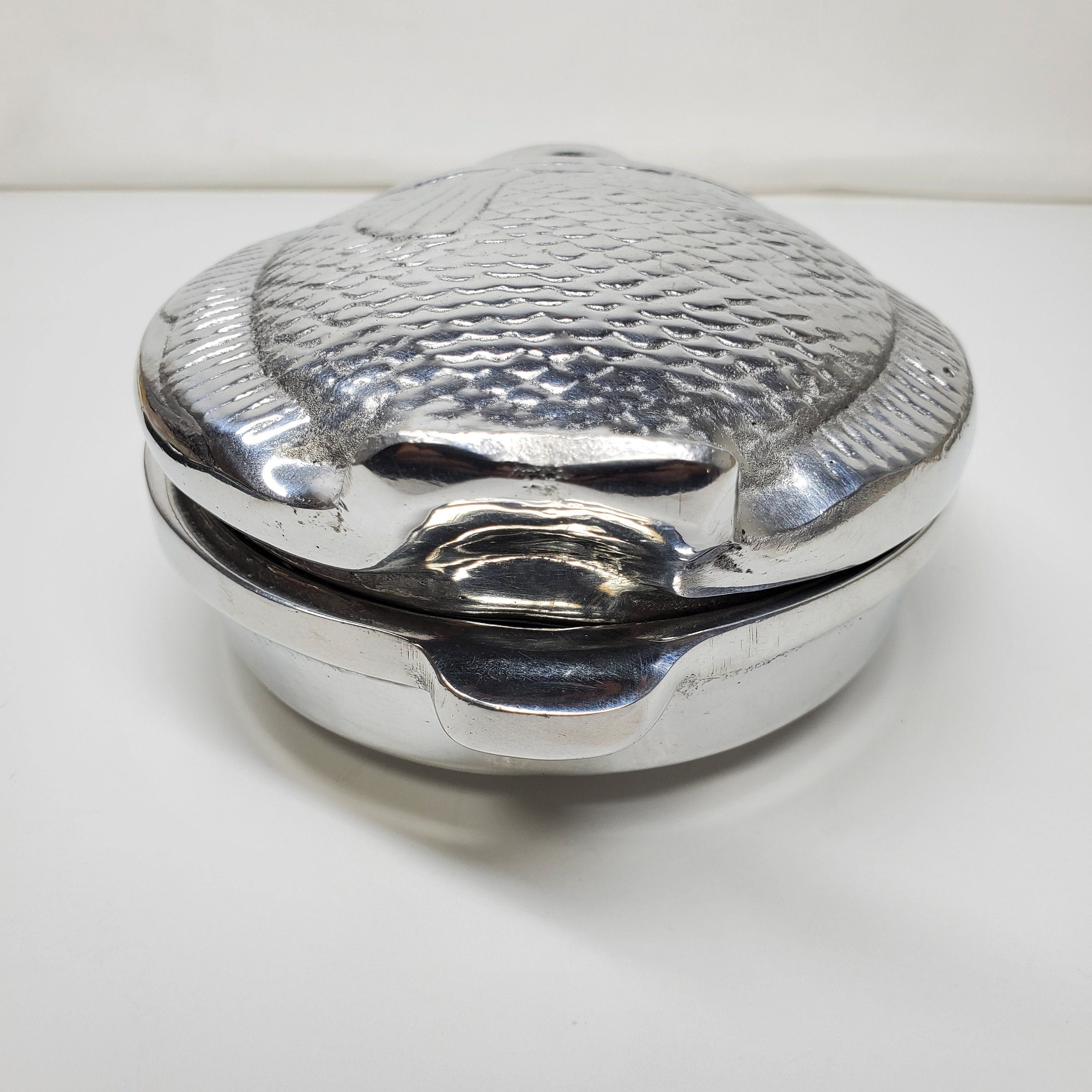 Vintage Sea Life Pewter Textured Fish Nautical Ocean Kitchen Salt ...